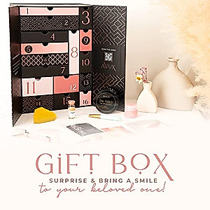 AVUX Beauty Care Box 22 pcs – Bath and Body Set includes Jelly Mask, Soap, Jade roller, Gua Sha, Bath Bomb, foldable bowl, spatula and more – Spa Set Gift on birthday and wedding for girls and women