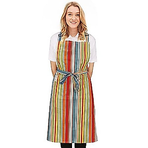 RUVANTI 100% Cotton Cute Aprons for Women with Pockets Adjustable upto XXL, Cooking, Kitchen, Server, Chef Apron