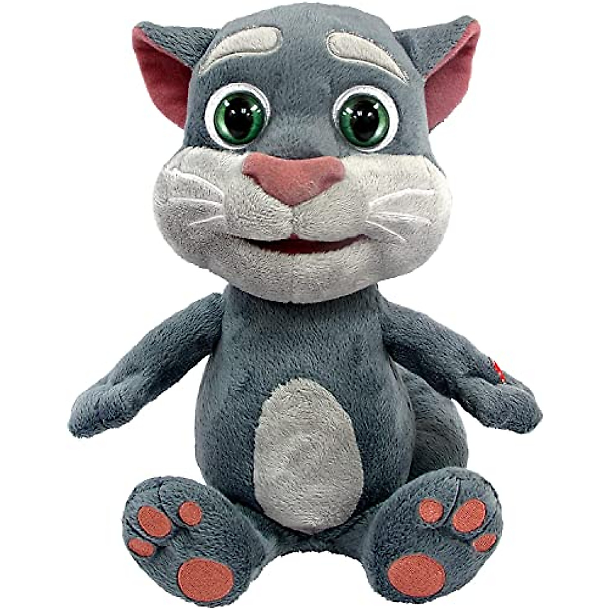 Dragon-i Toys Talking Tom Animated Interactive Stuffed Cuddly Plush Toy with Talkback 12', Grey, (80802)