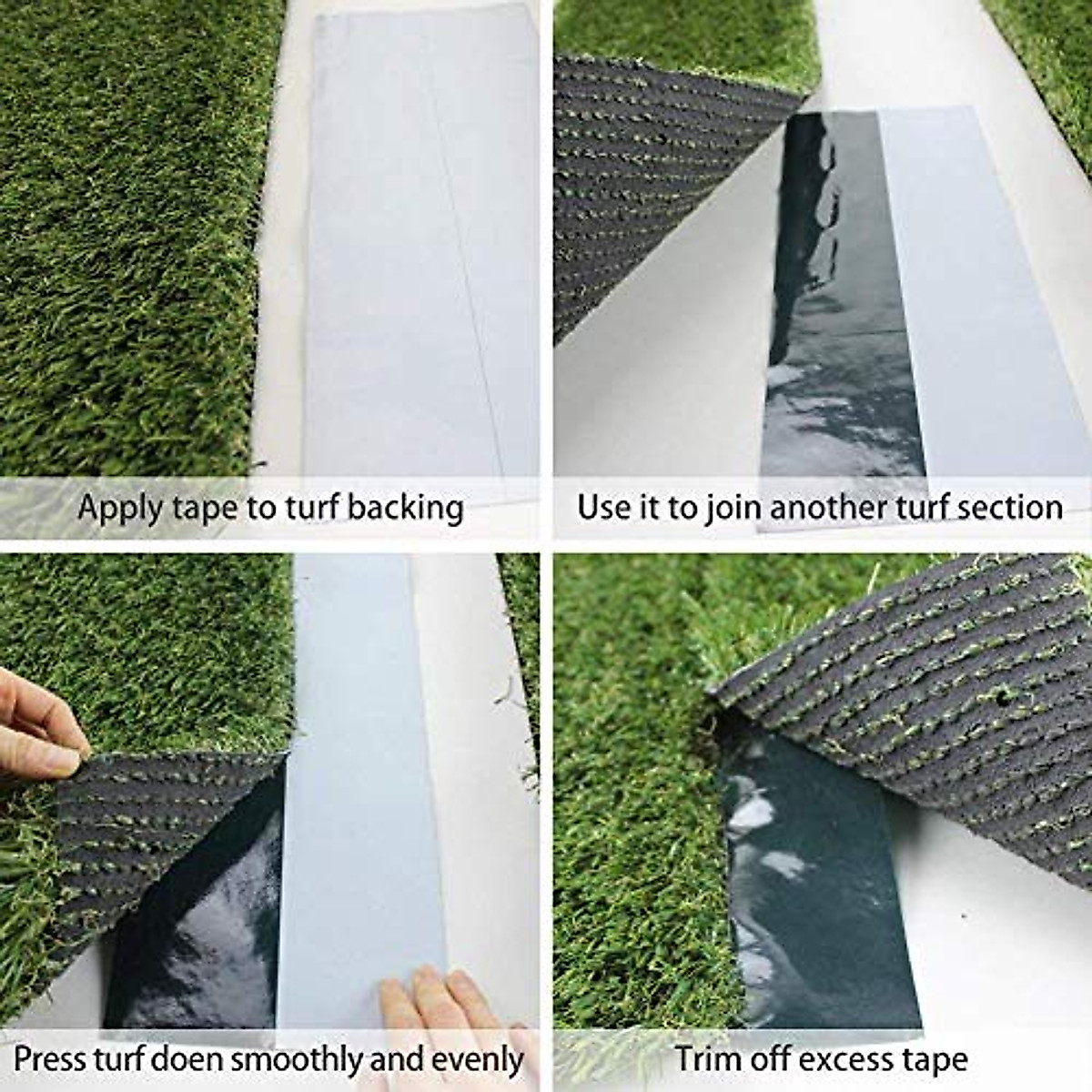 TYLife Artificial Grass Self-Adhesive Seaming Turf Tape Lawn,Carpet Jointing 6" x32.8'(15cm x 10m), 33'