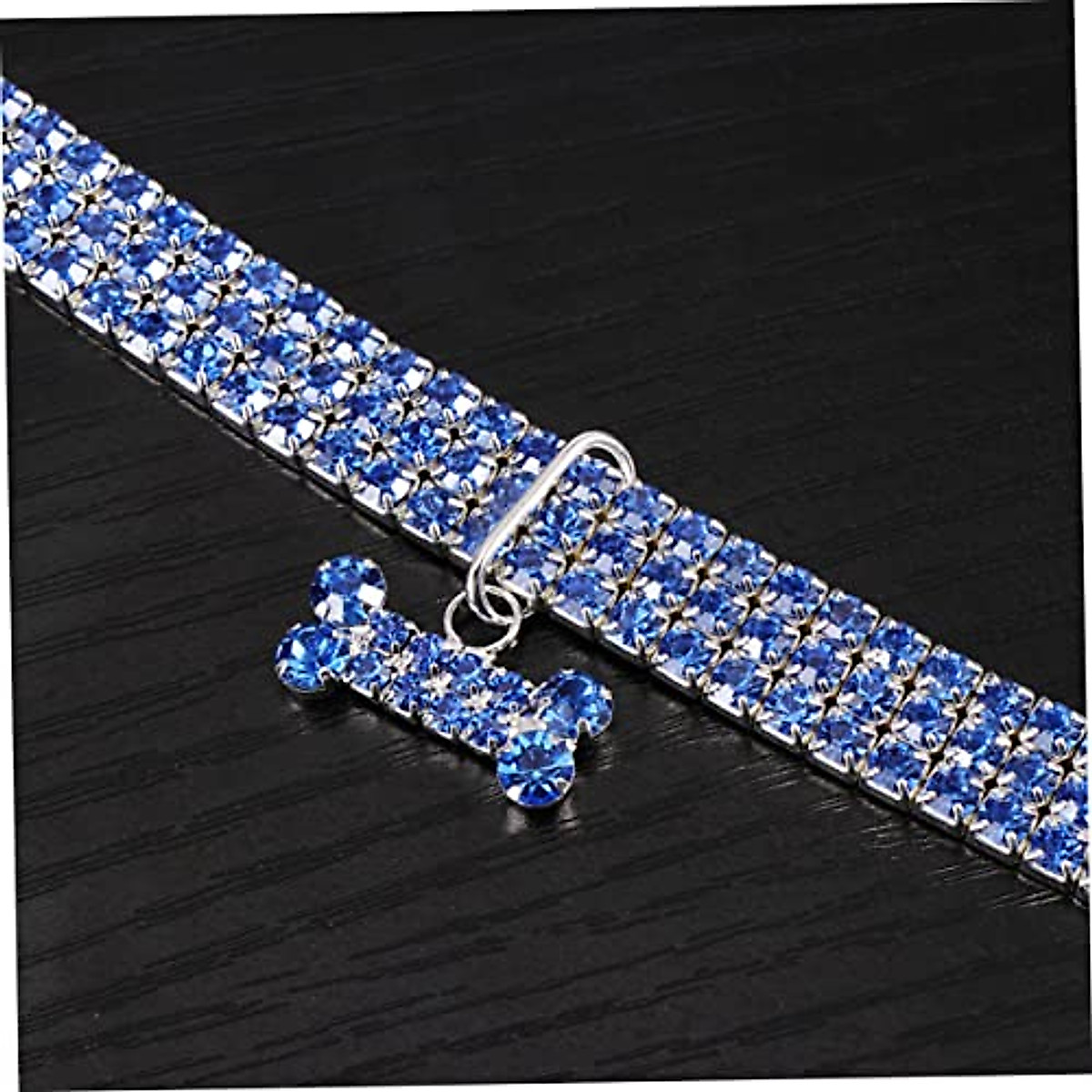 POPETPOP 2pcs Dog Collar for Puppies Dog Chain Collars Girl Jewelry Cat Collars for Girl Cats Cat Chain Collar Girl Puppy Collars Accessories Rhinestones Blue Leash Rhinestone Choker