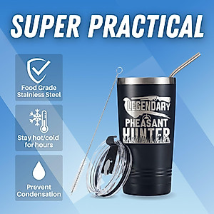 Onebttl Pheasant Hunting Gifts for Men, Tumbler Travel Coffee Mug, Stainless Steel Insulated with Lid 20oz/590ml