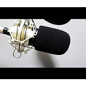 （2pcs） POP AT2020 Microphone Foam Cover Windscreen Filter Compatible with Audio-Technica AT2020 ATR2500 AT2035 AT2050 AT4040 Condenser Microphone