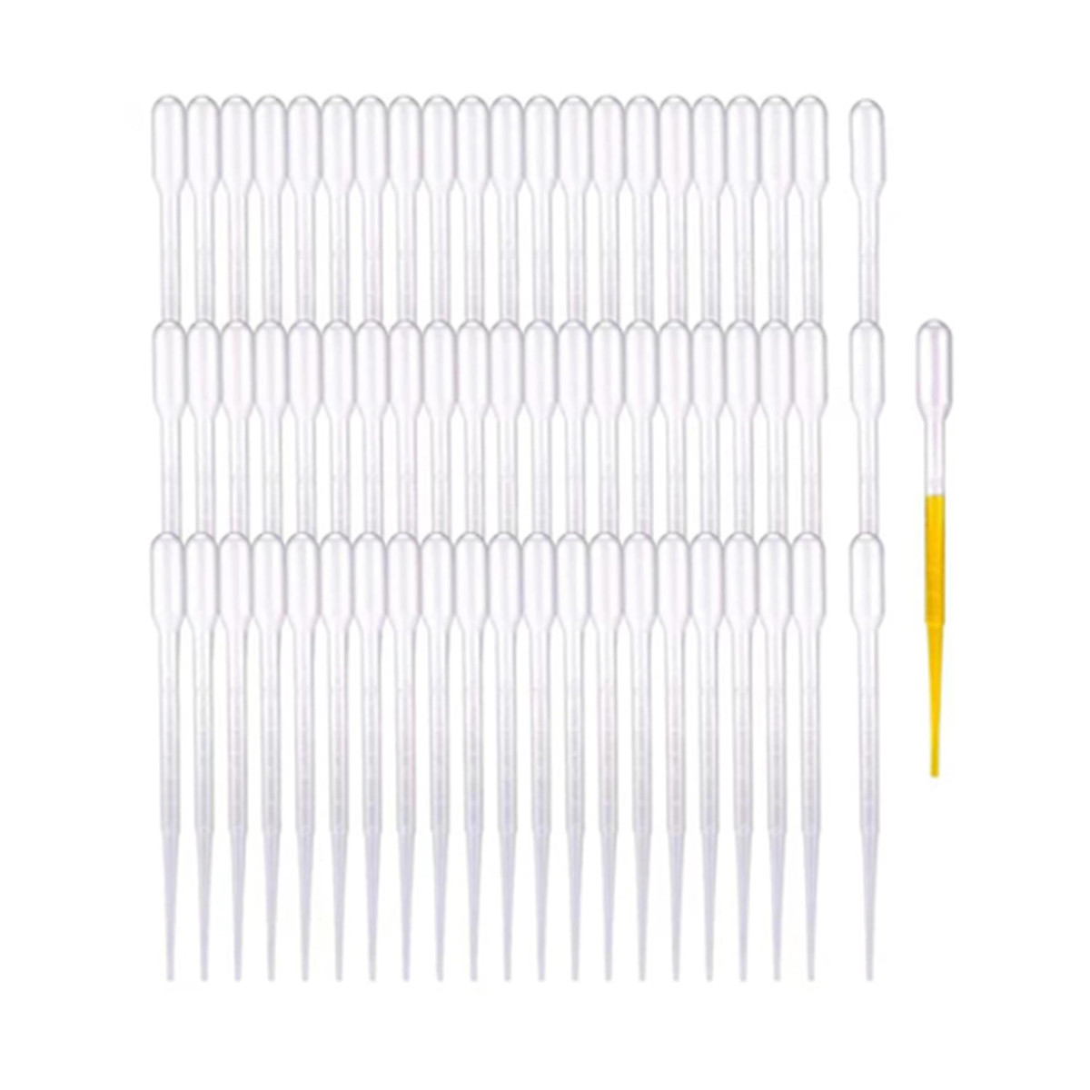 Disposable graduated plastic pipettes for scientific experiments, essential oils, cosmetic tools, DIY art (200pc)