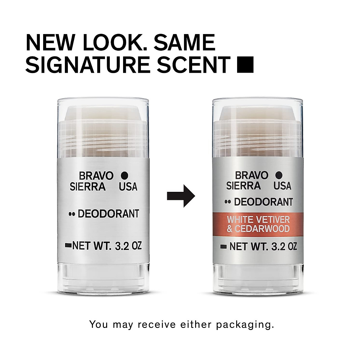 Aluminum-Free Deodorant for Men by Bravo Sierra, 1-Pack-Contains Natural Ingredients–Long Lasting All-Day Odor and Sweat Protection-White Vetiver & Cedarwood, 3.2 oz-Paraben-Free, Vegan & Cruelty-Free