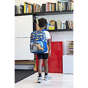 Picture Changing Lenticular Dinosaur Backpack for Boys – Elementary and Middle School Hologram Backpack (Trucks)