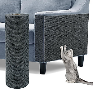 78.7"x14.6" Trimmable Cat Scratch Furniture Protector - Self-Adhesive Cat Scratching Mat Deterrent, Couch Protector from Cat Claws for DIY Scratch Post Cat Tree Shelves