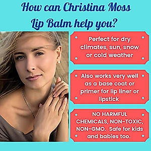 Unflavored Lip Balm for Dry Cracked Lips - Organic Beeswax Lip Moisturizer - Lip Repair For Severely Chapped Lips - Hydrating Moisturizing Lip Care Products - 6 Pack Bulk Set for Kids, Women, Men