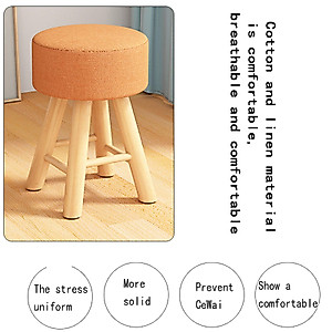 Vanity Stool,Whole Outfit Solid Wood Stool Legs,Upholstered Seat Padded Bench Piano Seat Shoe Bench Modern Makeup Dressing Stool,Load 220 Lb
