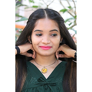 Jet Unique design BAGLAMUKHI Yantra Pendant Remove Negativity positive energy unisex Pendants Good look Pendant (Baglamukhi Yantra)