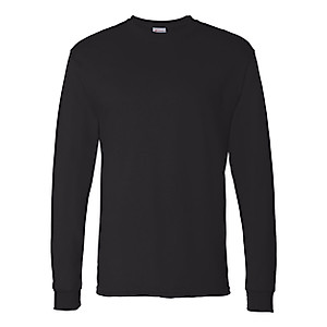 Hanes Men's Essentials Long Sleeve T-shirt Value Pack (2-pack), Black,X Large