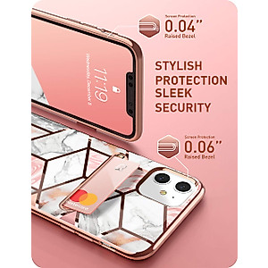 i-Blason Cosmo Wallet Slim Designer Wallet Case for iPhone 12 Mini (2020), 5.4", Marble