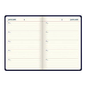 LETTS Icon A5 5 Year Diary, Cream Paper, 384 Pages, 8.25 x 5.75 x 0.75 Inches, Navy (B090024), gold