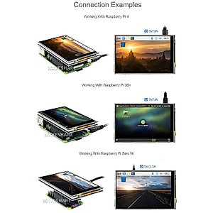 waveshare 4inch Resistive Touch Display Compatible with Raspberry Pi 4B/3B+/3B/2B/B+/A+/Zero/Zero W/WH/Zero 2W Series Boards 480×320 Resolution 125MHz High-Speed SPI