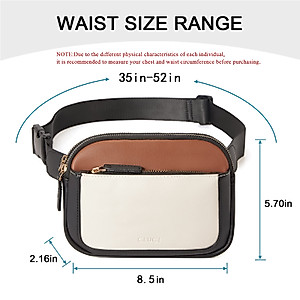 CLUCI Belt Bag for Women, Mini Everywhere Crossbody Waist Bag Adjustable Strap, Vegan Leather Women's Fanny Pack