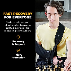 Shoulder and Arm Sling for Men & Women - Arm Sling for Shoulder Injury Recovery - Comfortable Arm Sling for Wrist Injury - Copper-Infused Arm Sling Shoulder Immobilizer - Elbow Sling by CopperJoint