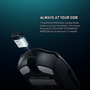 MSI Clutch GM31 Lightweight Wireless Ergonomic Gaming Mouse & Charging Dock, 12K DPI Optical Sensor, 60M Omron Switches, Fast-Charging 110Hr Battery, RGB Mystic Light, 5 Programmable Buttons, PC/Mac