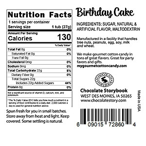 Birthday Cake Cotton Candy Favors (Gift Set of 10) - Unique Ideas for Holidays, Birthdays, Celebrations, Party Favors