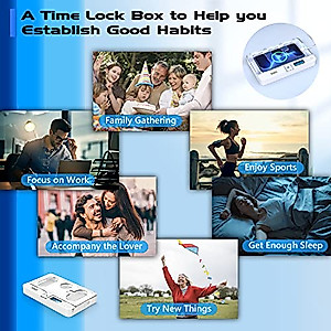 Jostart Cell Phone Timer Lock Box for iPhone and Android Phones, Portable Self-Control Phone Timer Locker Help Adults/Kids/Students Get More Focus,Prevent Excessive Phone/Game Addiction(New）