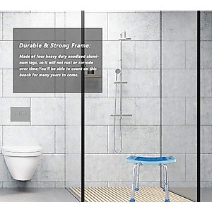 Shower Chair for Elderly Seniors,Shower Stools and Benches for Adults,Bath Chair Shower Benches for The Disabled,Shower Seats,Blue Tub Chair