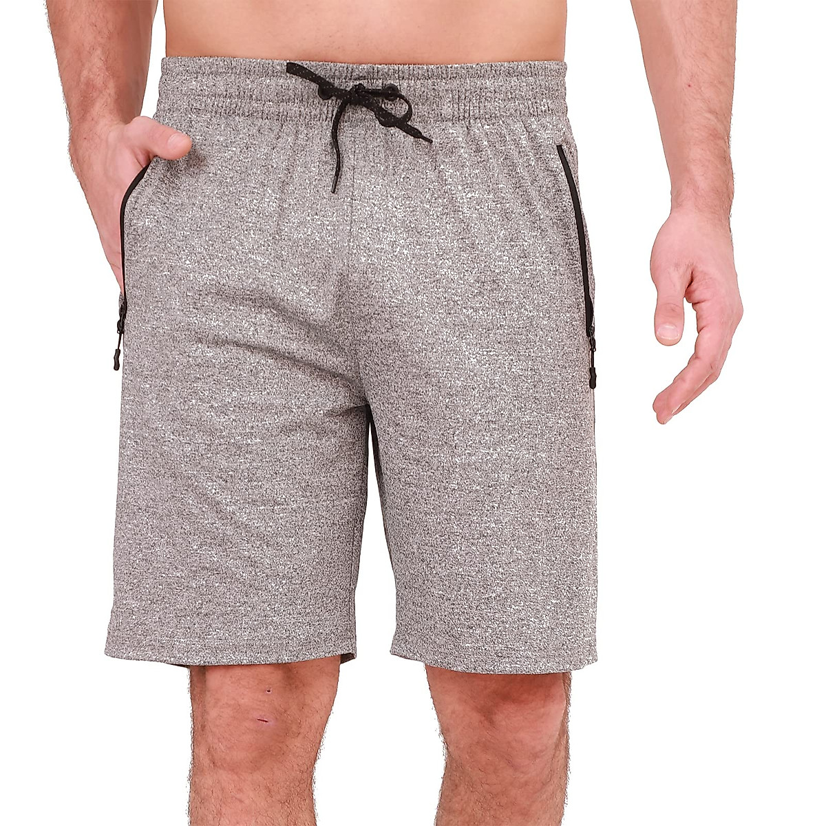 SUGARNO Athletic Shorts for Men,4 Packs Drawstring Gym Sports Shorts with Zipper Pockets for Running,Workout,Training(Small)