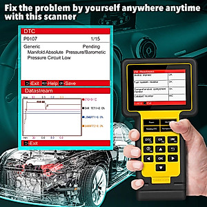 thinkcar Scan Tool TS600 OBD2 Scanner - ABS SRS Automotive Car Code Reader with Oil/EPB/TPMS Reset Service Car Diagnostic Tool, Turn Off Check Engine ABS SRS Warning Light