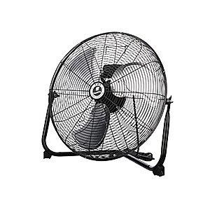 TPI Corporation CF20 Commercial Floor Fan, 20 inch Air Circulator - 120V, 1/5HP Non-Oscillating Motor, 3-Speed, UL & C-UL Listed