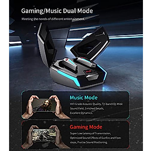 HECATE by Edifier GX07 Wireless Gaming Earbuds, Active Noise Cancelling Bluetooth Earbuds with 6 Microphones, LHDC/AAC, Ultra Low Latency, Dual Modes, App Control, RGB Light, 32.5h Playtime - Grey