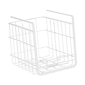 STOBAZA Cabinet Hanging Storage Hanging Baskets Sliding Shelf 1pc Storage Hanging Basket Office Wrought Iron Sink White Wire Rack Cabinet Organizer Storage Sundries Organizer