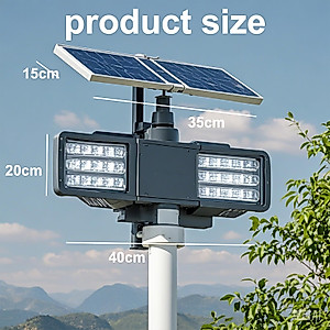 500W 360 LED Solar Street Lmaps, Dusk to Dawn, IP65 Waterproof, Outdoor Lighting, Solar Powered