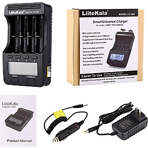 LiitoKala Lii-500 18650 Battery Charger Smart Universal Charger LCD Display for 26650 AA AAA Battery Touch Button LCD Display Test The Battery Capacit