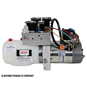Buyers Products PU3593 Hydraulic Power Unit (Power Unit,Hydraulic 12V Dc,Snow Plow), Black