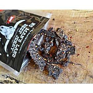 No Man’s Land HOT Beef Jerky High Protein Low Calorie Low Carb Beef Snack 16oz Bag