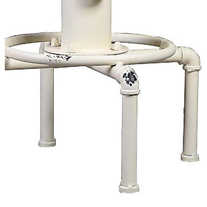 Topower Antique Vintage Industrial Barstool Solid Wood Water Pipe Fire Hydrant Design Cafe Coffee Industrial Bar Stool Set of 2 Antique White