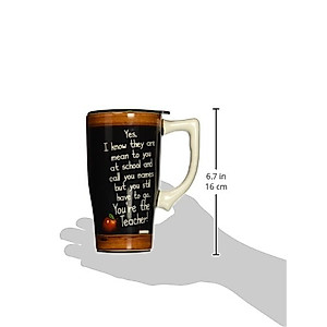 Spoontiques Teacher Travel Mug, Black