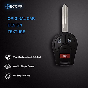 ECCPP Replacement fit for Uncut 315MHz Keyless Entry Remote Key Fob for Infiniti/Series CWTWB1U751A CWTWB1U816A (Pack of 2)