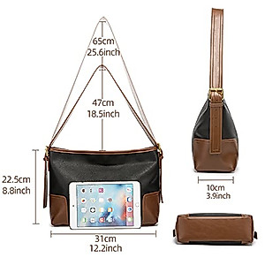 HINFKA Handbags for Women Soft Pu Leather Tote Bag Large Capacity Single Shoulder Bag Crossbody Women Bags Travel Handbags