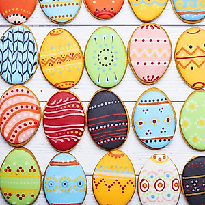 Bonropin Large 4PCS Bunny Rabbit Cookie Cutters Set With Bunny,Carrot,Large Egg,Middle Egg.