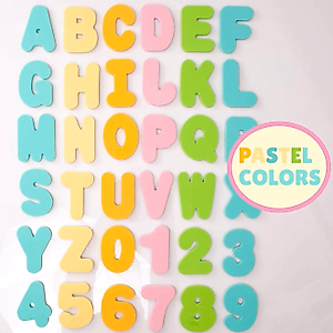 Tub Cubby Safe & Soft ABC 123 Foam Bath Letters & Numbers - Magically Stick On Wet Walls + Bonus Rubber Duck | Spell & Count Educational Alphabet Kids Bathtub Play Set - Extra 44 Pack