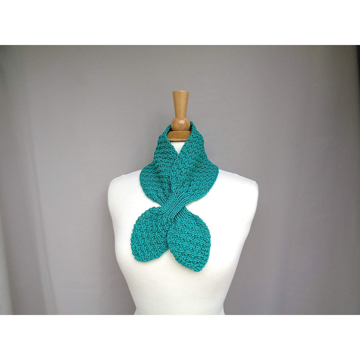 Ascot Bow Scarf, Hand Knit Merino Wool, Pull Through Keyhole Scarf, MULTIPLE COLOR CHOICES, Cowl Neck Warmer