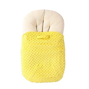 Removable Slipcover for Newborn Lounger, Super Soft Premium Minky Baby Lounger Cover Fit for 29 x 17 x 4 inches Infant Padded Lounger, Ultra Comfortable, Safe for Babies (Yellow)