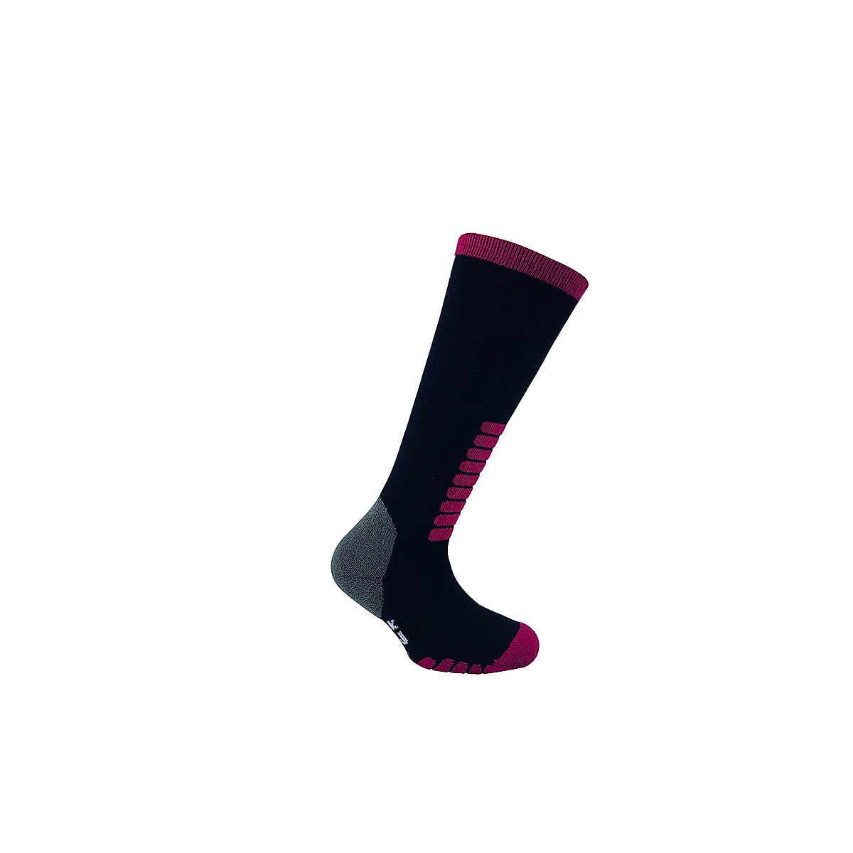 Eurosock Kids Supreme Jr Ski Socks, Deep Black, XS(2-Little 4 Big