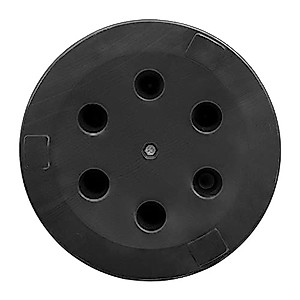 Crestlive Products 30lbs Heavy Duty Patio Market Umbrella Base, Round Cement Umbrella Stand for Outdoor, Deck, Lawn, Garden, Flower Decorative Pattern (Black)