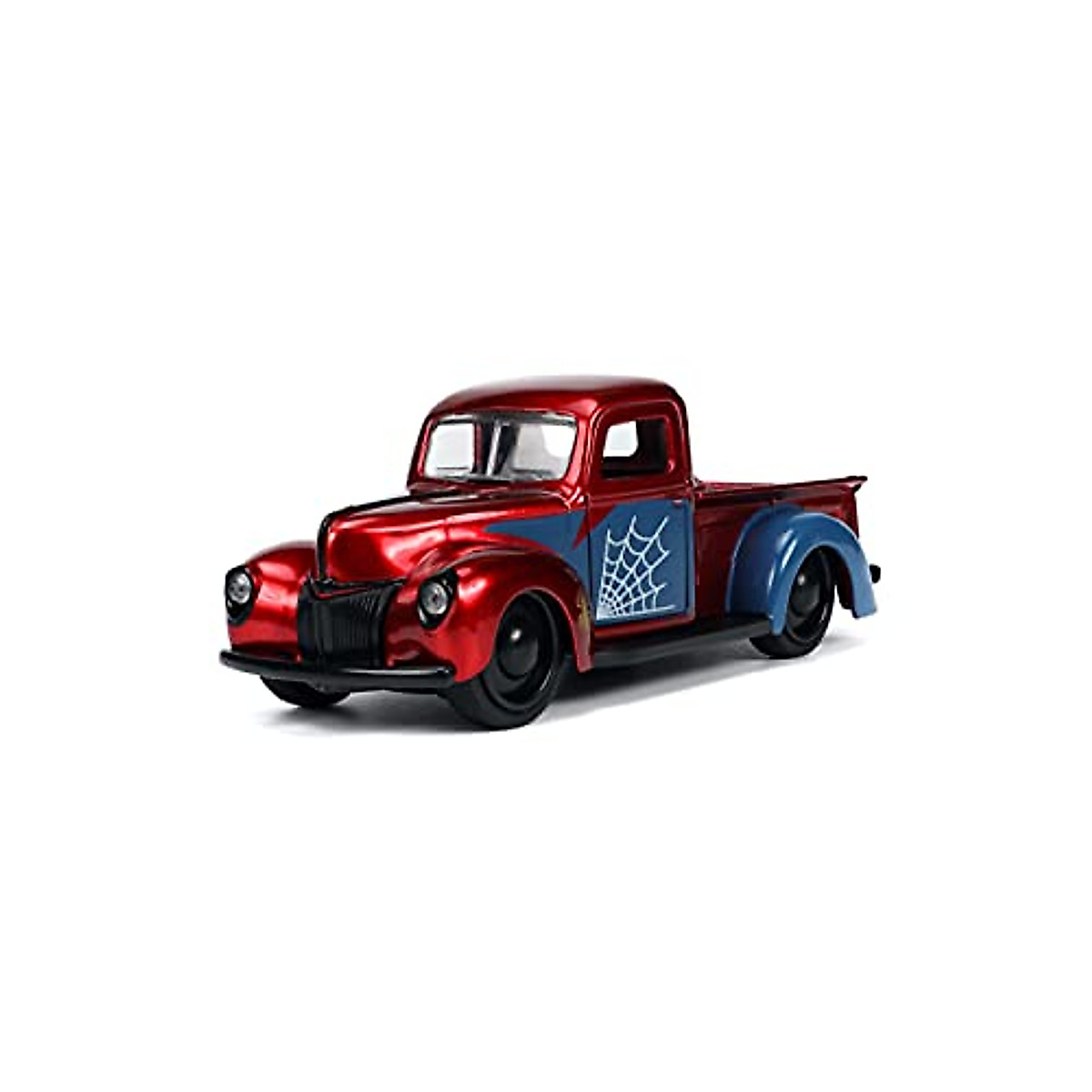 Jada Toys Marvel 1:32 1941 Ford Pickup Die-cast Car & 1.65" Proto-Suit Spider-Man Die-cast Figure, Toys for Kids Ages 8+