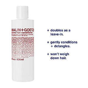 Malin + Goetz cilantro conditioner 16 fl. oz. – men & women residue-free scalp treatment vegan & cruelty-free tames frizz for all hair types conditions detangles balances pH & hydrates