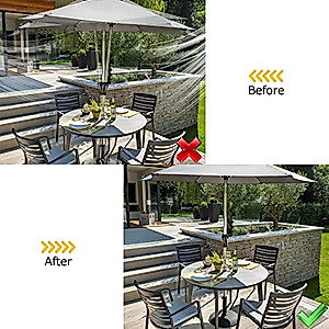 SENENQU 6PCS Patio Table Umbrella Hole Ring Umbrella Cone Wedge Plug Umbrella Stabilizer Sleeve, Silicone Umbrella Thicker Hole Ring Plug for Outdoor Patio Garden Beach Table Umbrella Plug