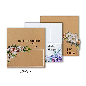 48 Spring/Summer Rustic Floral Theme Wedding Place Cards in Kraft Cards (Kraft Brown without Border)