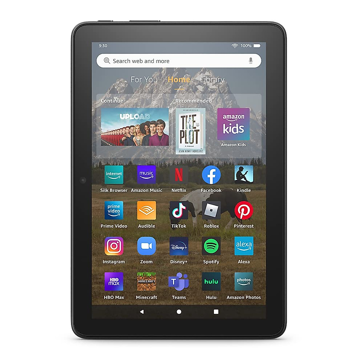 All-new Amazon Fire HD 8 tablet, 8” HD Display, 32 GB, 30% faster processor, designed for portable entertainment, (2022 release), Black