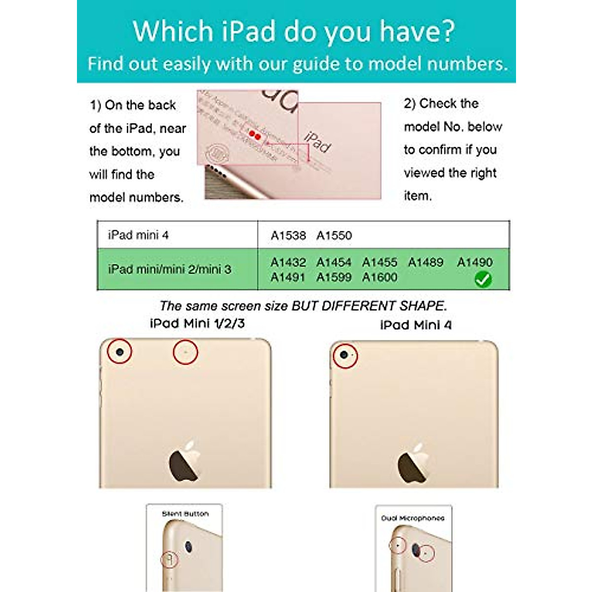 Ztotop iPad Mini 1/2/3 Case, Premium Leather Folio Stand Protective Case Smart Cover with Multi-Angle Viewing, Pocket, Functional Elastic Strap for Apple iPad Mini 3/ Mini 2/ Mini 1 - Brown