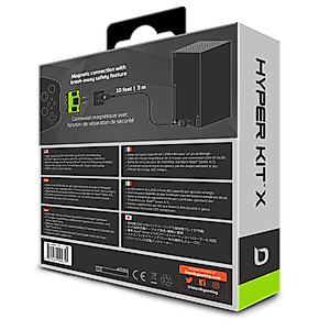 Bionik Hyper Kit For Xbox Series X/S: 2 High Capacity 1200 mAh Rechargeable Battery Packs with 10-Foot Magnetic Charge Cable